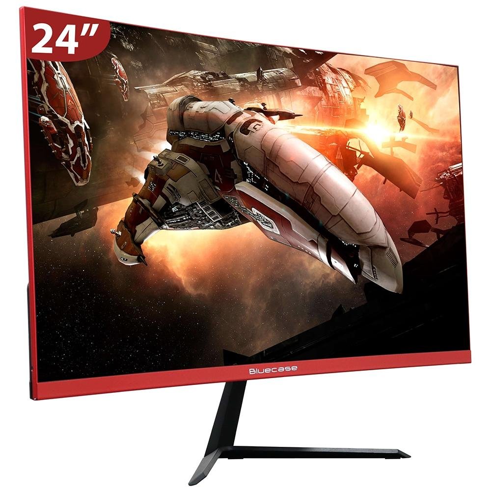 Monitor Gamer Bluecase LED 24´ Curvo, Full HD, HDMI/DisplayPort, 144Hz ...