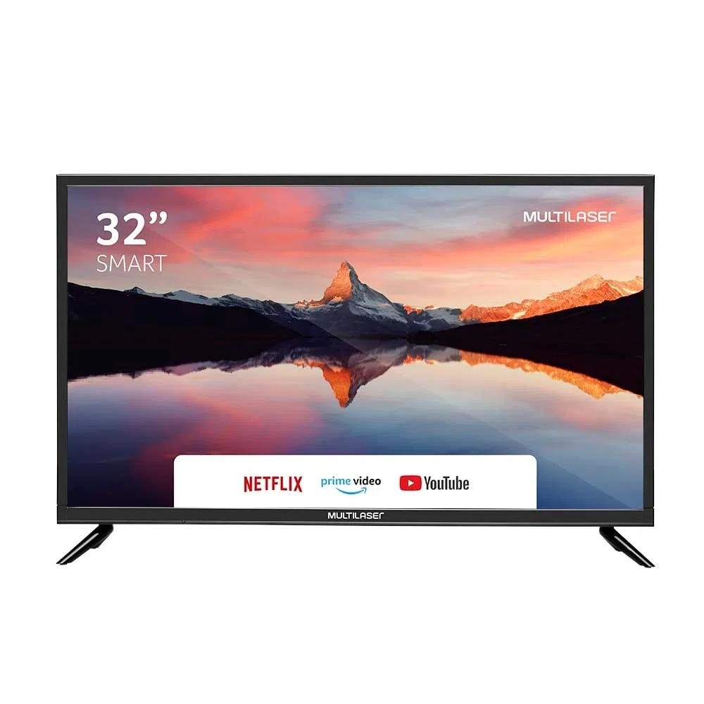 Tela Multilaser 32" HD, Função Smart, Wi-fi Integrado - TL014