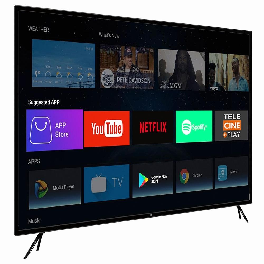 Smart TV HQ 50 Polegadas LED UHD 4K, 3 HDMI, 2 USB, Wi-Fi, Conversor Digital - HQSTV50NY