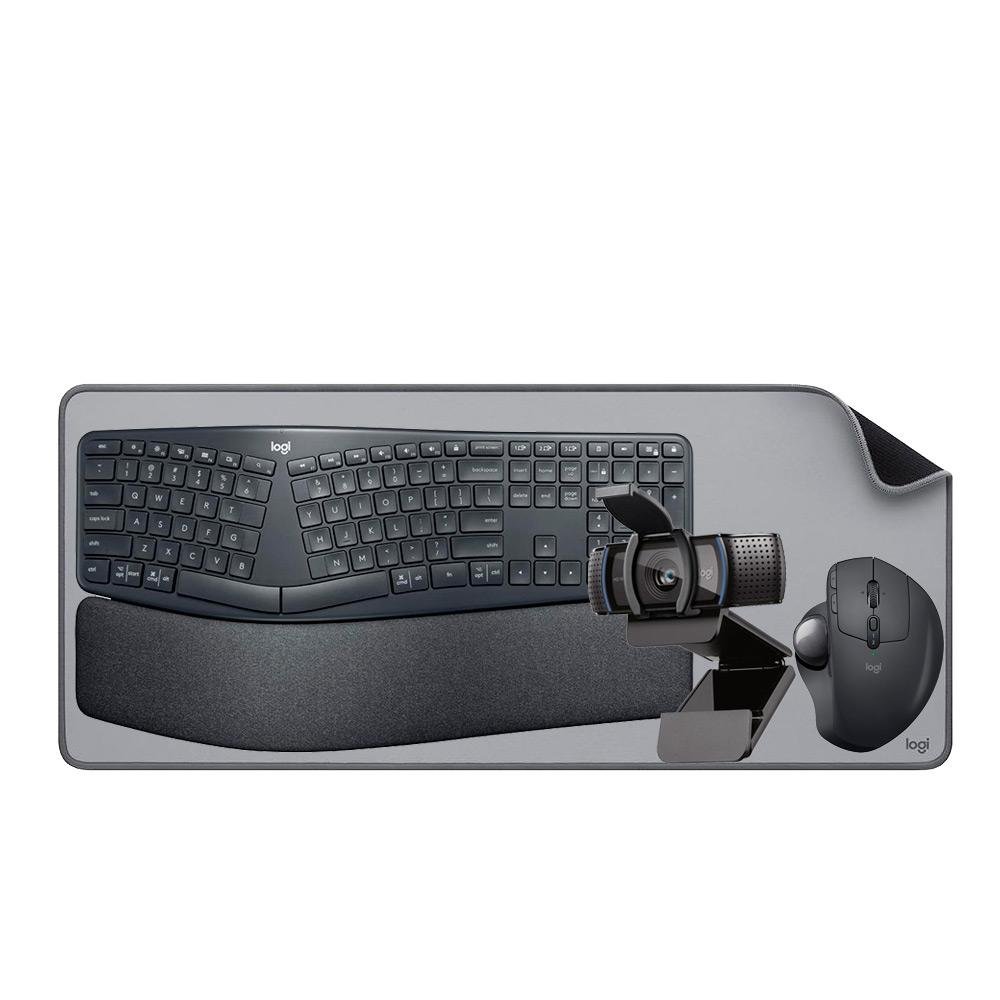 Kit Logitech - Teclado sem fio ERGO K860 + Mouse sem fio Trackball MX ...