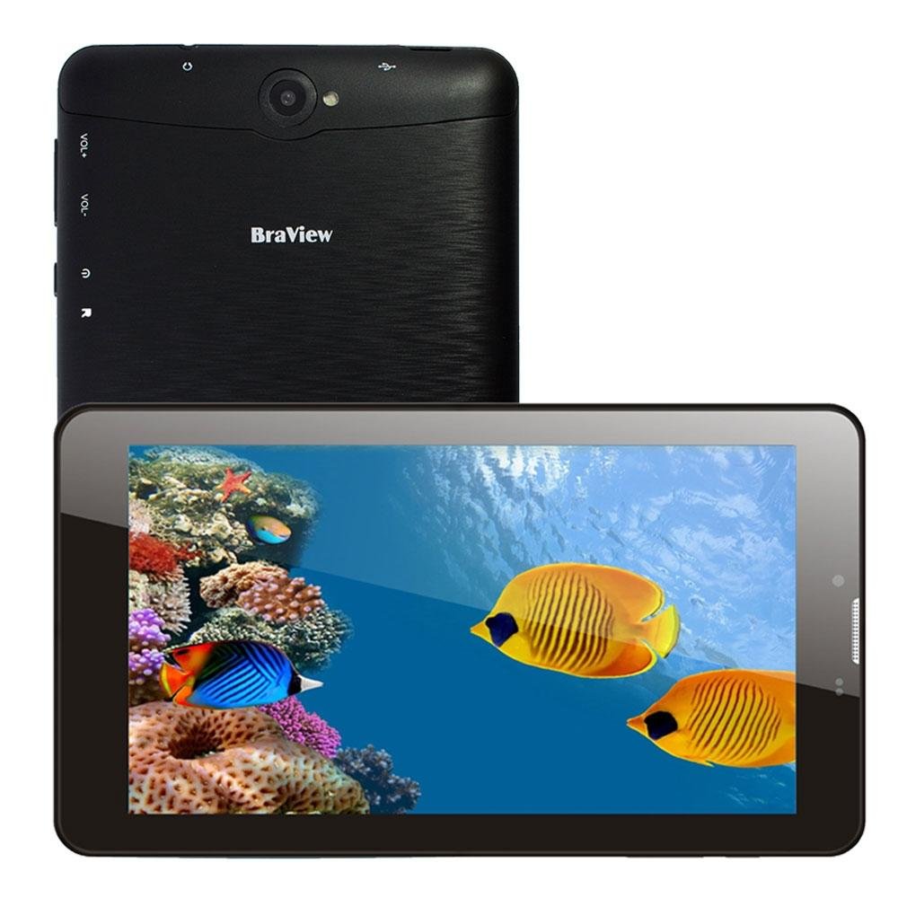 Tablet Tabfone Braview 3G WiFi Quad Core 7´ T7G-12P Preto
