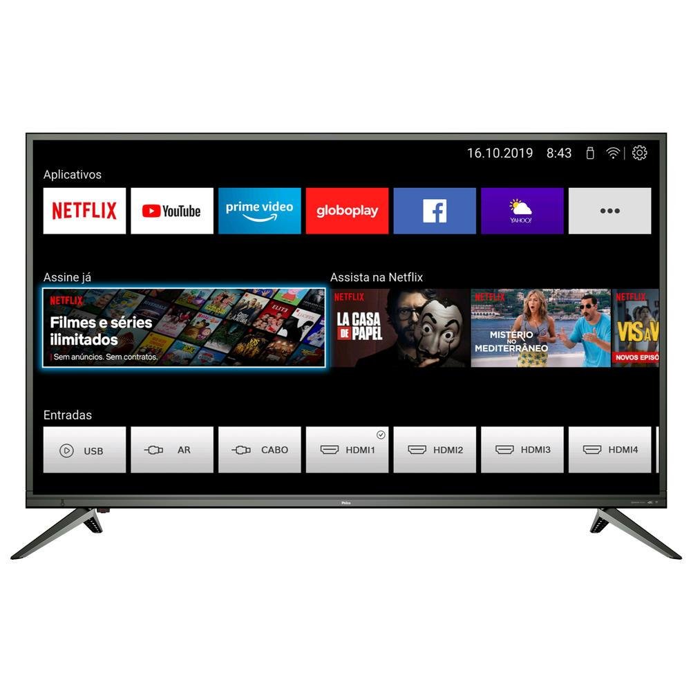 Smart TV Philco 55”, 4K, LED, Netflix - Bivolt | KaBuM!
