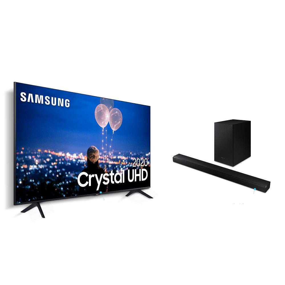 Smart TV Samsung Crystal UHD 4K 2020 75" + Soundbar Samsung