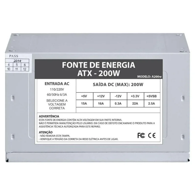 Fonte Atx 200w Vkoem KaBuM