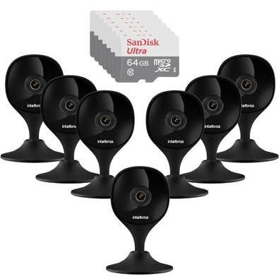 7 Câmeras Ip Wi-fi Imx Black Intelbras + 7 Cartao | KaBuM!