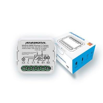 Modulo Nova Digital Smart Mini Dimmer 2 Canais