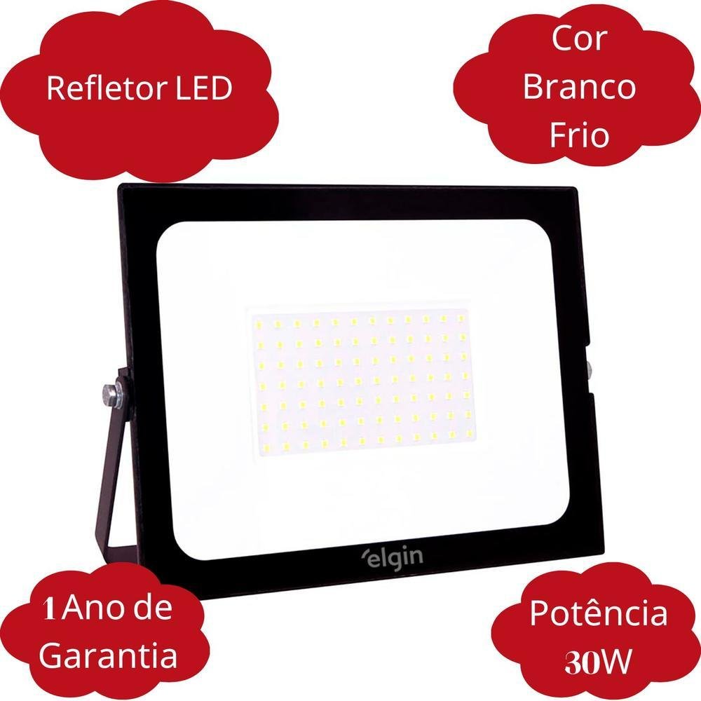 Kit Elgin com Refletor Led 30w Holofote | KaBuM!
