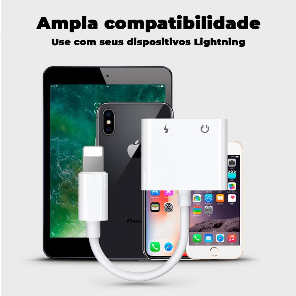 Adaptador Lightning Para Fone P2 35mm KaBuM