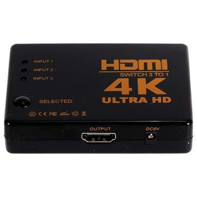 Hub Switch HDMI Com 3 Entradas E 1 Saída KaBuM