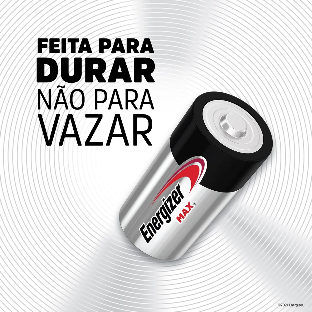 02 Pilhas Energizer Grande D Max Bujo KaBuM