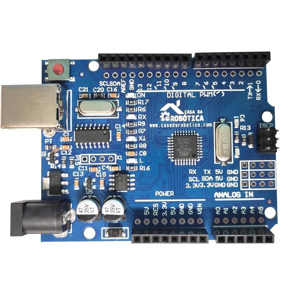 Placa Uno R3 Smd Atmega328 CDR Cabo USB KaBuM