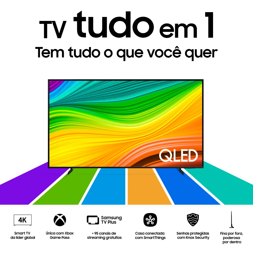Smart TV 50 Polegadas Samsung QLED 4K KaBuM