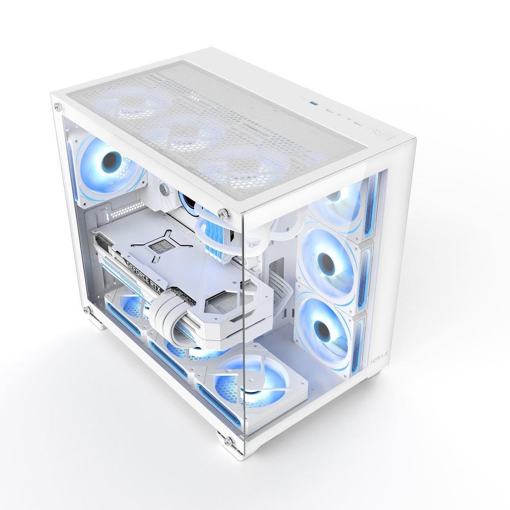 Gabinete Aquário Gamer Hyrax Branco KaBuM