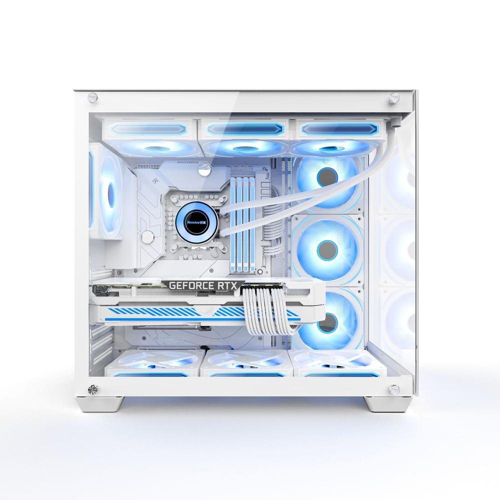 Gabinete Aquário Gamer Hyrax Branco KaBuM