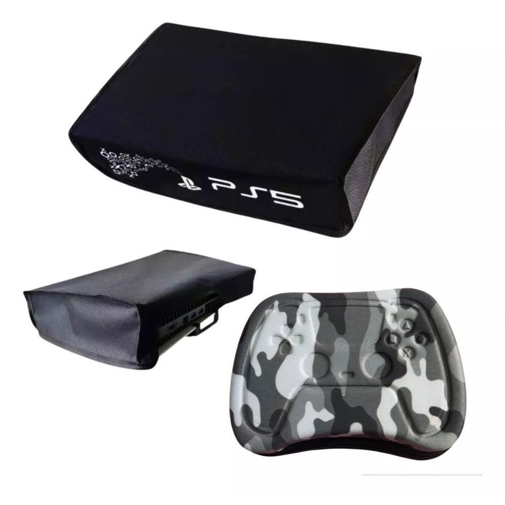 Kit Capa Proteço Ps5 Case Controle Playstation 5